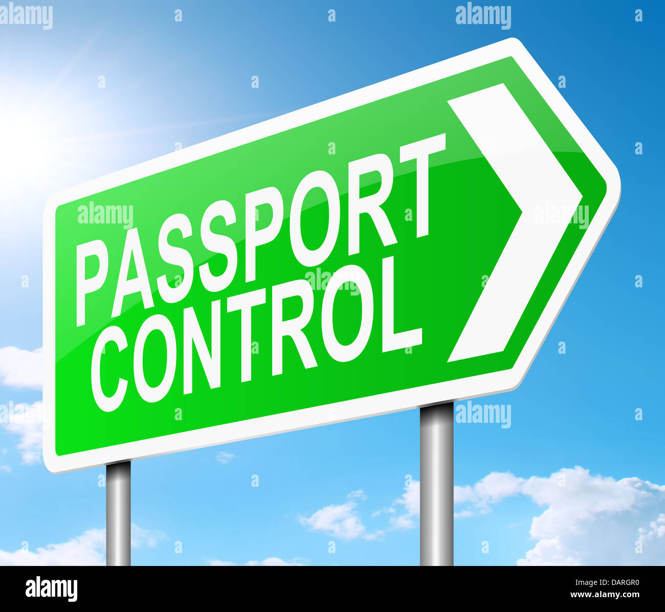 Airport sign passport control signpost hi-res stock photography and ...