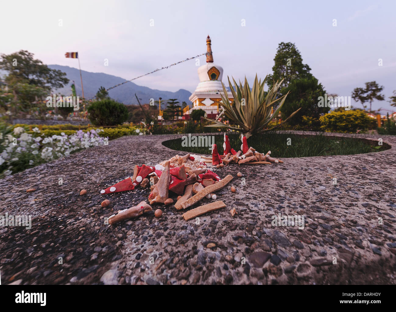 Rituals , through,offerings,of, boiled eggs, for, the Buddhist Gumpha ...
