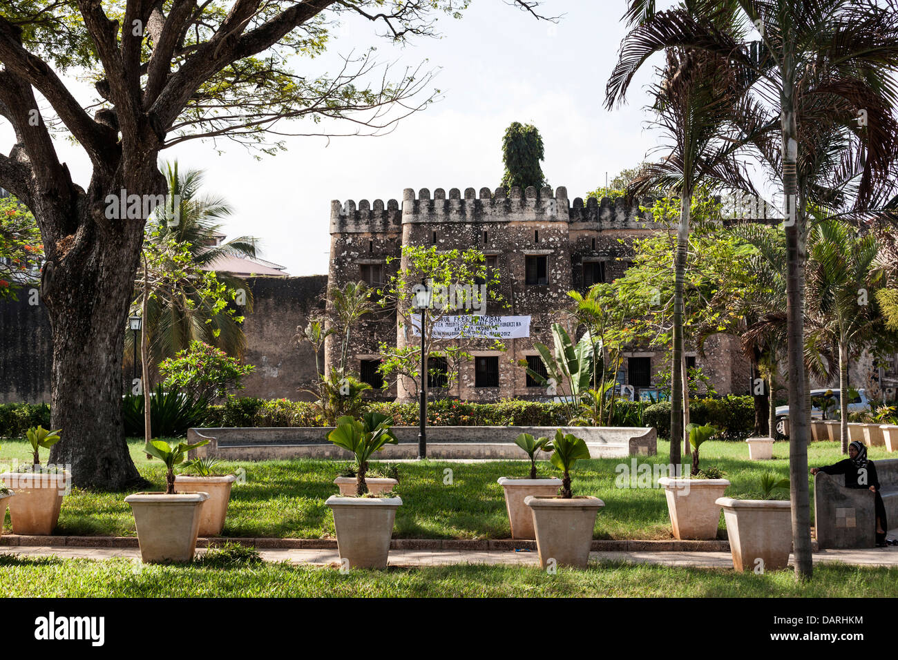 Africa, Tanzania, Zanzibar, Stone Town. View of The Old Fort from ...