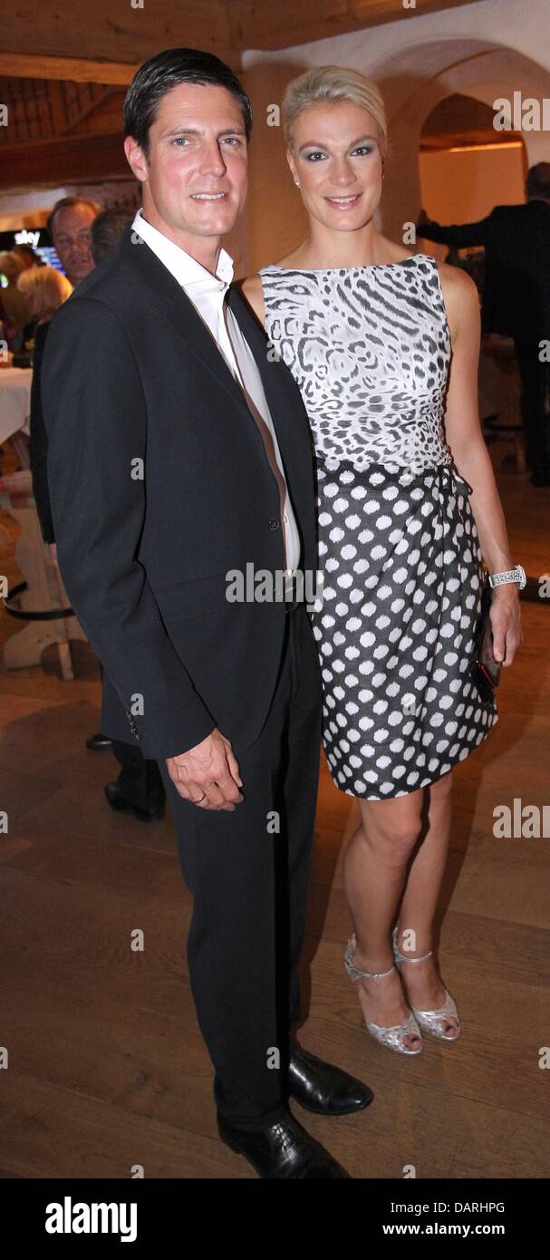 Sports manager Markus Hoefl and his wife, ski racer Maria Hoefl-Riesch ...