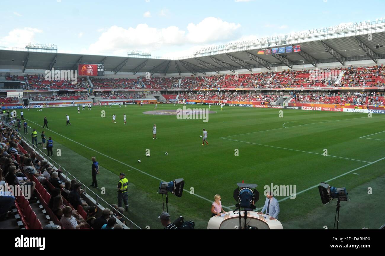 A view of the stadium before the UEFA Women's EURO 2013 Group B soccer ...