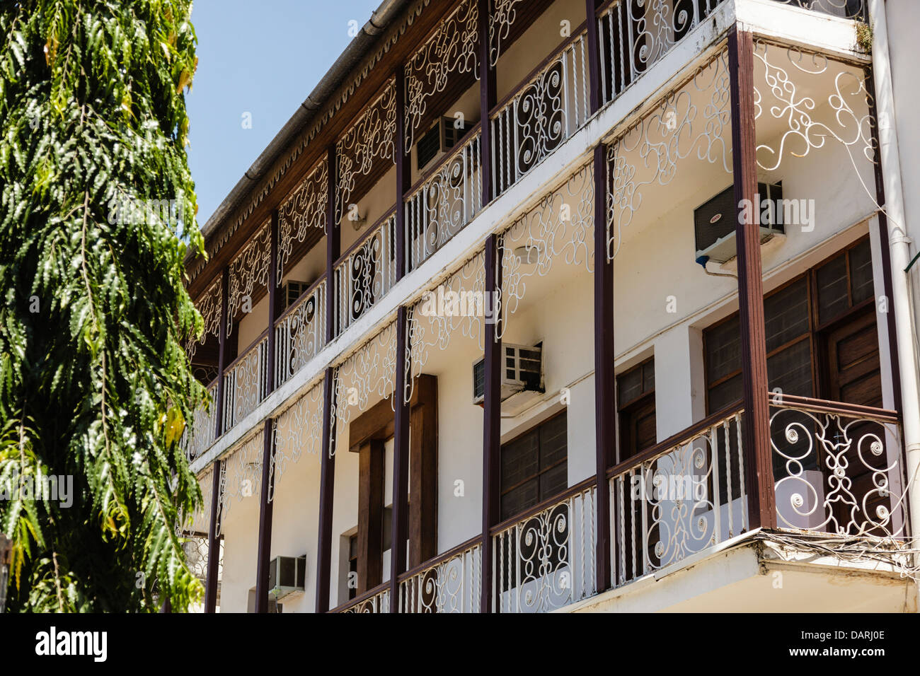 Africa, Tanzania, Zanzibar, Stone Town. Detailed shot of historic ...