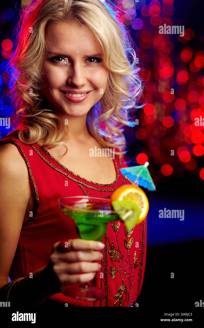 Image gorgeous girl cocktail looking hi-res stock photography and ...