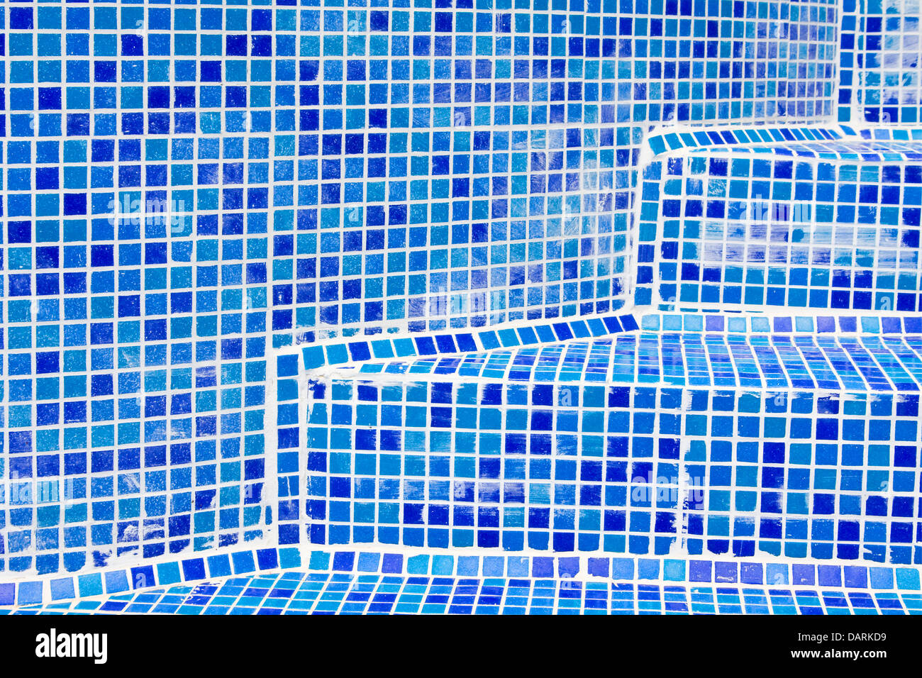Blue dirty tiles in Bathroom With Water Drops Stock Photo - Alamy