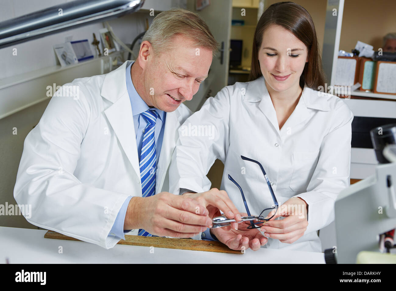 Woman optician glasses hi-res stock photography and images - Alamy