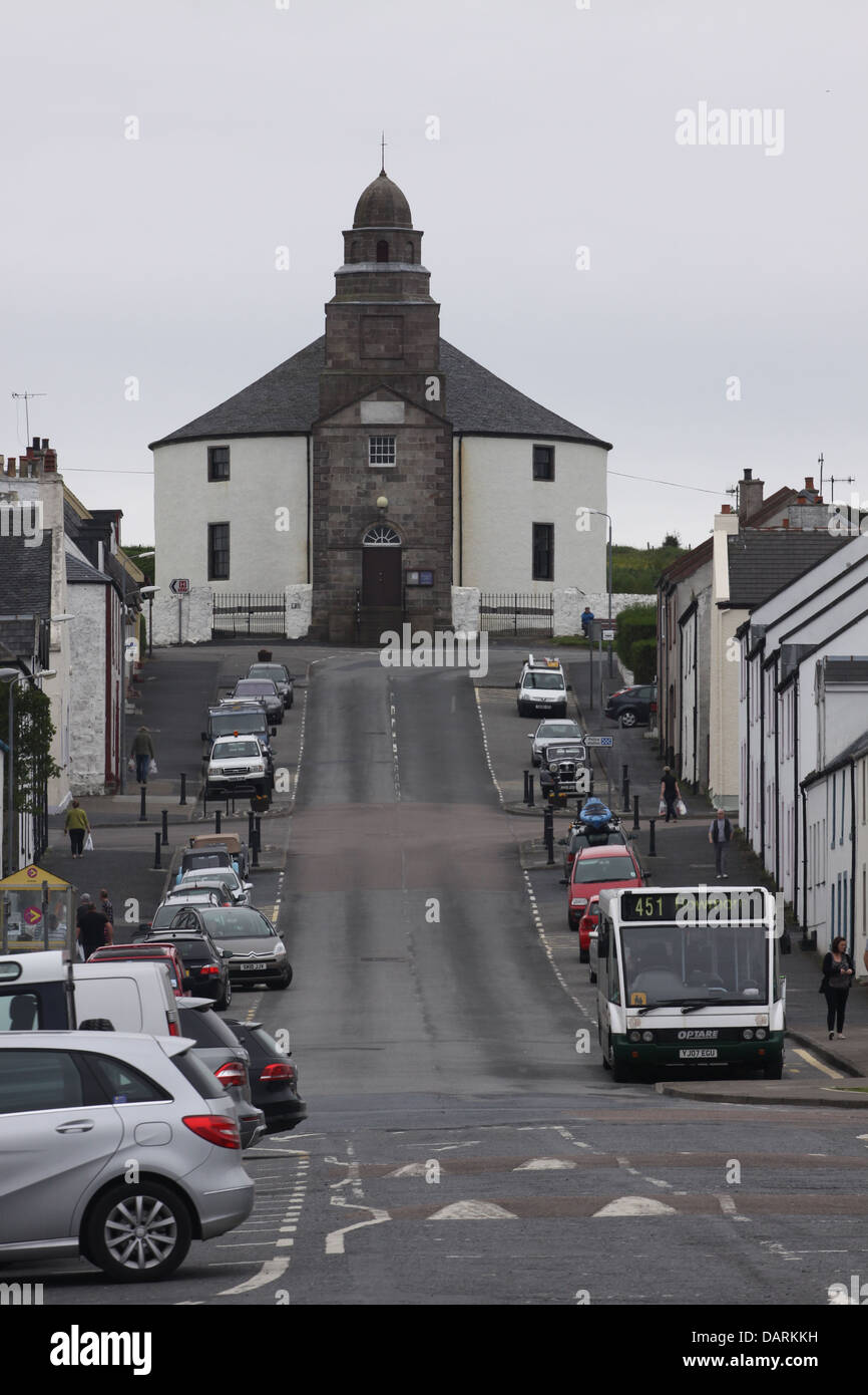 Road leading to Round Church Bowmore Isle of Islay Scotland July 2013 ...