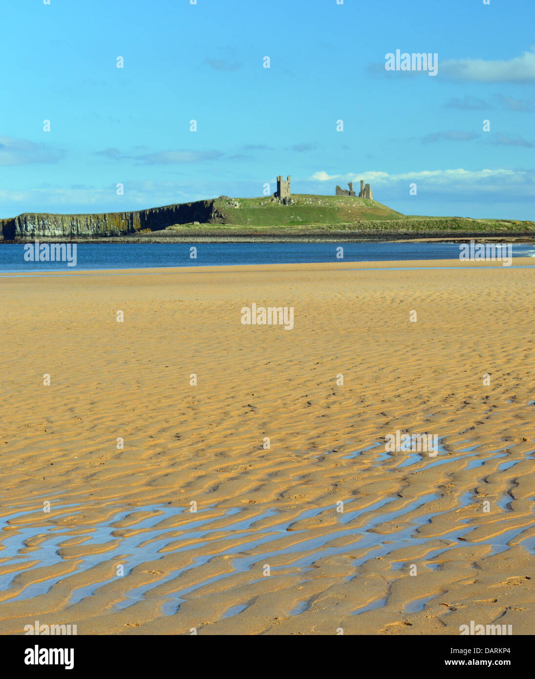 Embleton Beach and Dunstanburgh Castle on St Oswalds Way Long Distance ...