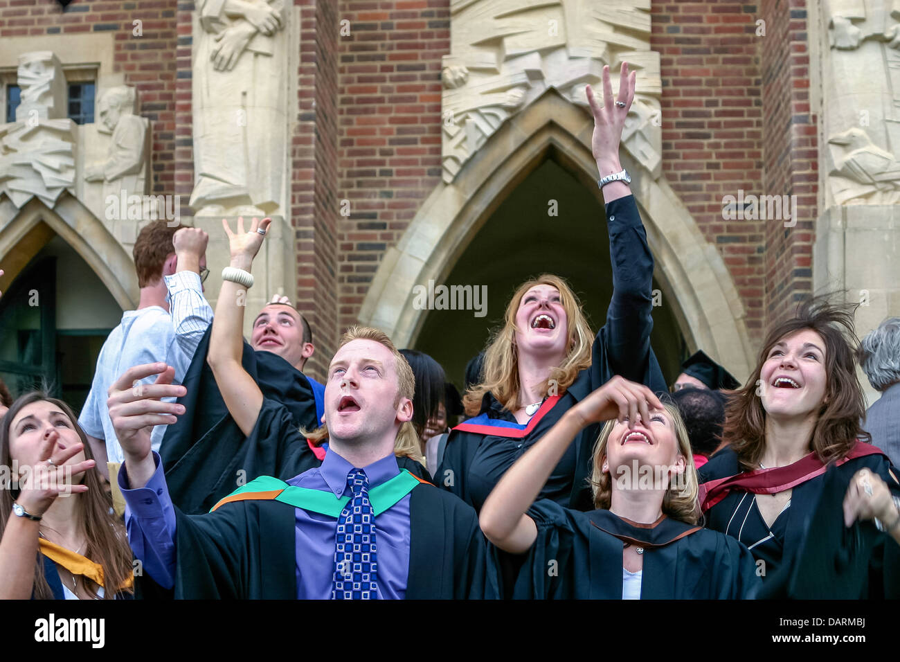 Graduation day hat throw hi-res stock photography and images - Alamy