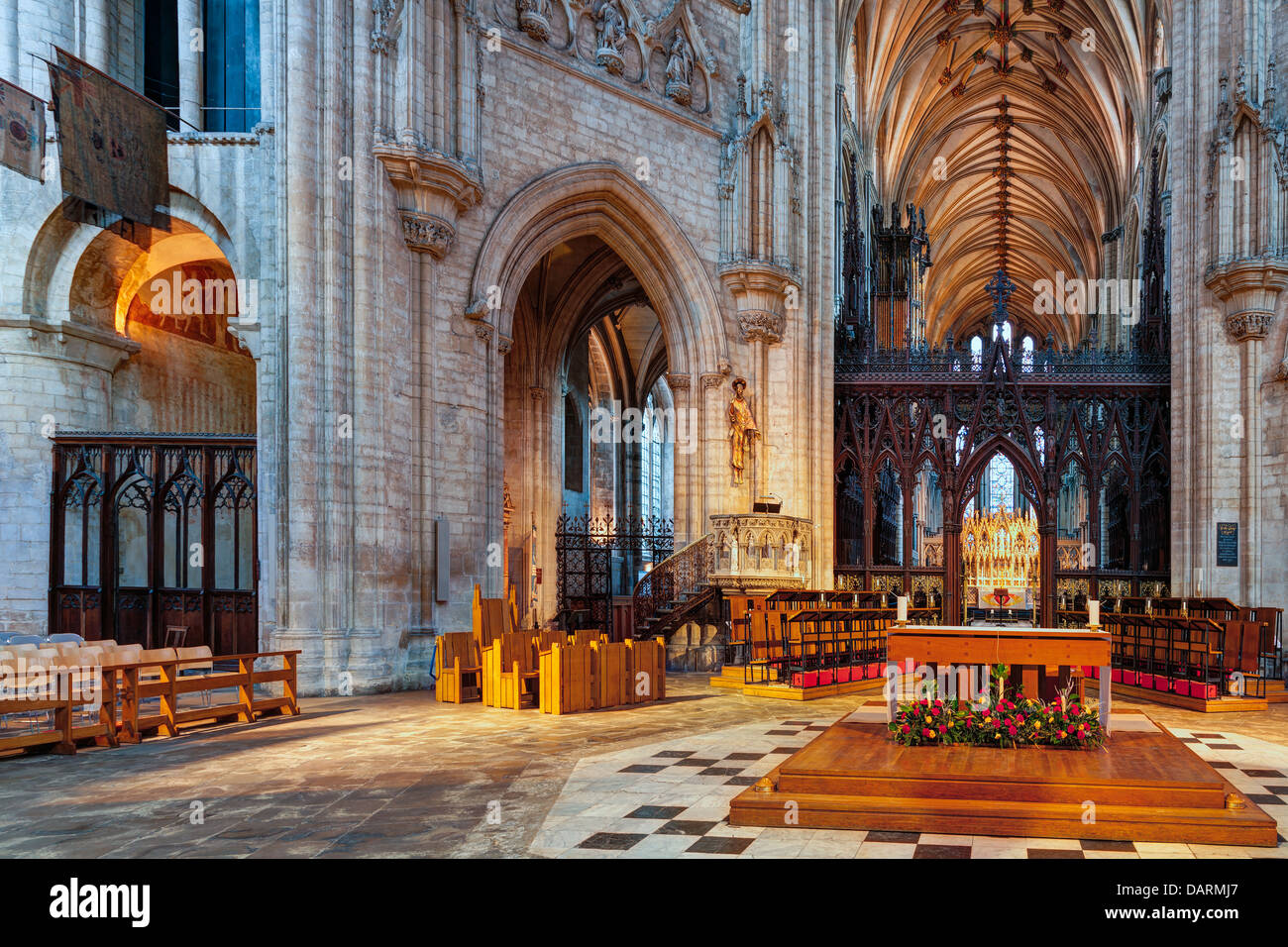 Interior view of Ely Cathedral Stock Photo - Alamy