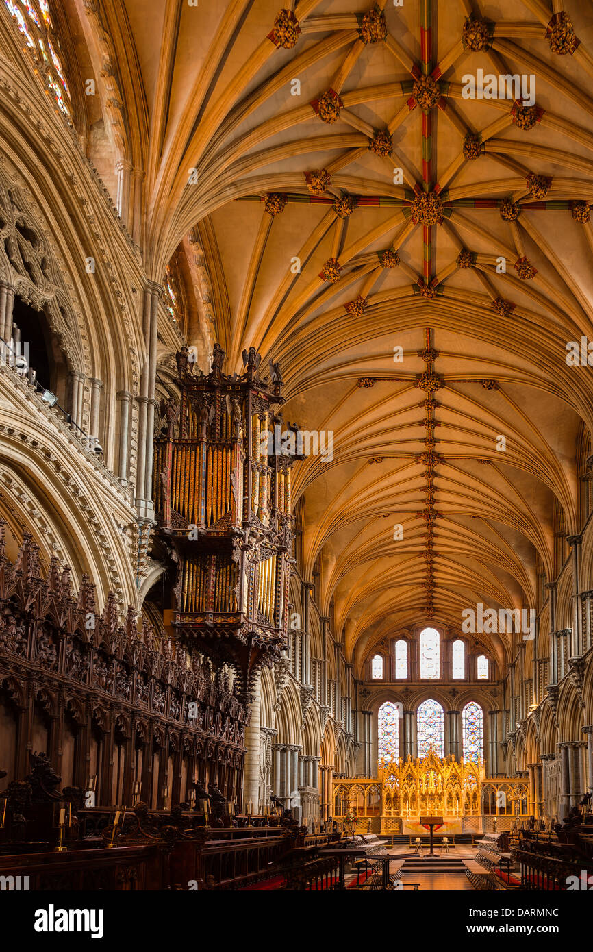 Interior view of Ely Cathedral Stock Photo - Alamy