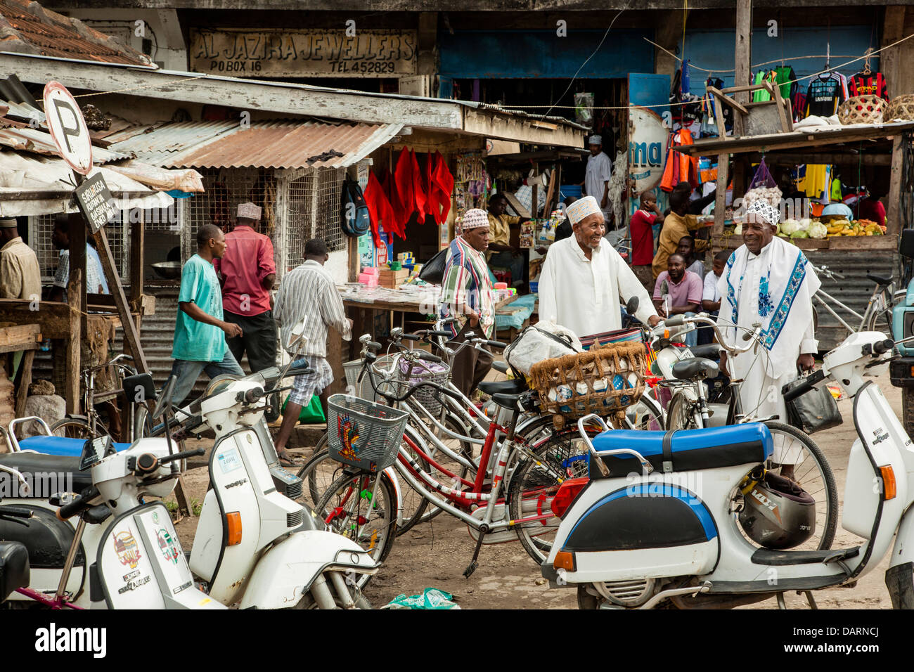 Africa, Tanzania, Zanzibar, Pemba Island, Chake Chake. Men in ...