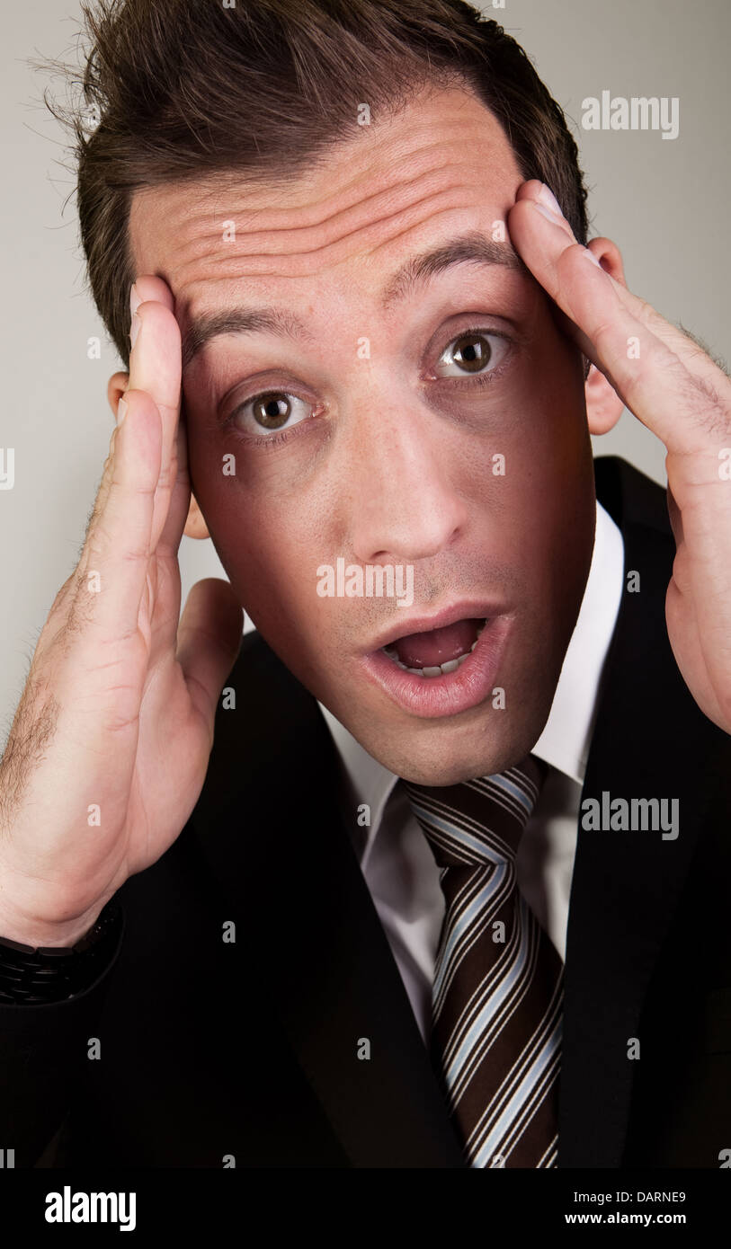 Stressed and Frustrated Businessman Stock Photo - Alamy