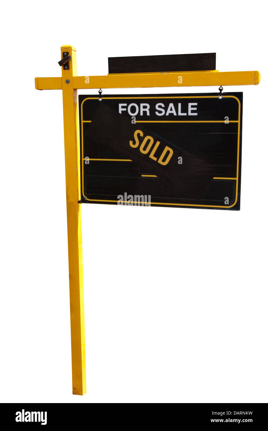 Sold sign isolated hi-res stock photography and images - Alamy