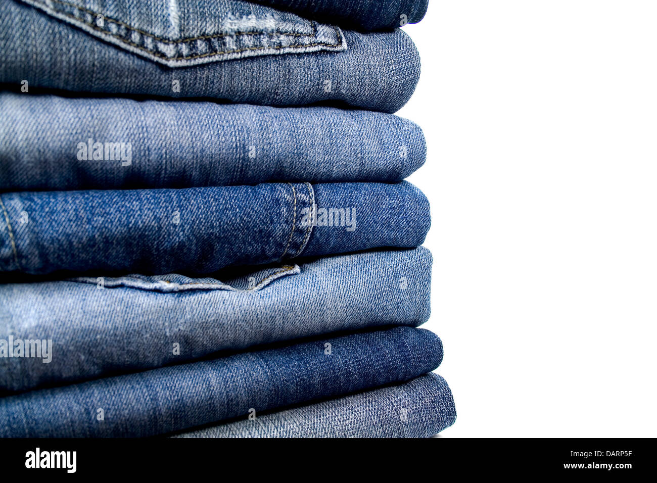 stack of blue jeans Stock Photo - Alamy