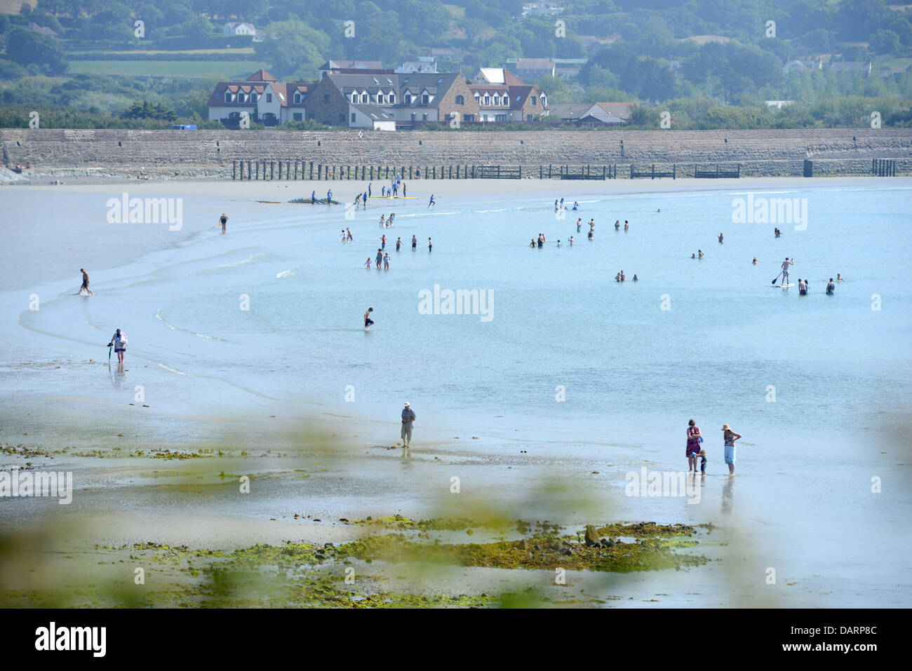 Vazon Bay and beach, Guernsey, Channel Islands Stock Photo - Alamy