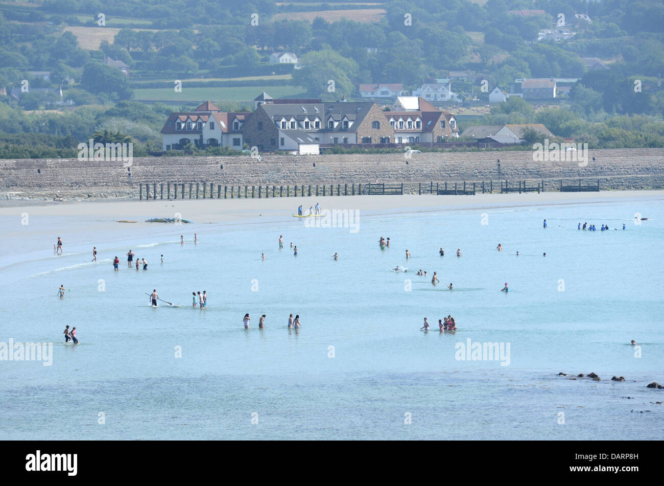 Vazon Bay and beach, Guernsey, Channel Islands Stock Photo - Alamy