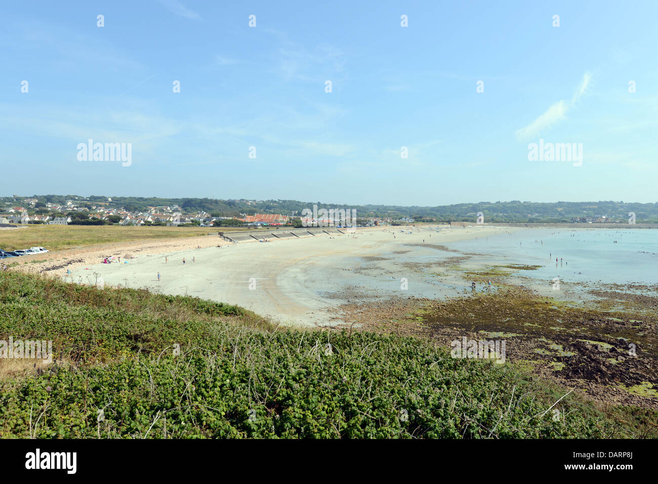 Vazon Bay and beach, Guernsey, Channel Islands Stock Photo - Alamy