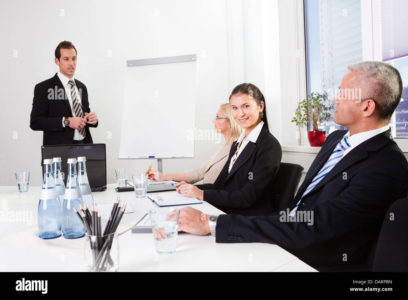 Businessman giving a presentation Stock Photo - Alamy