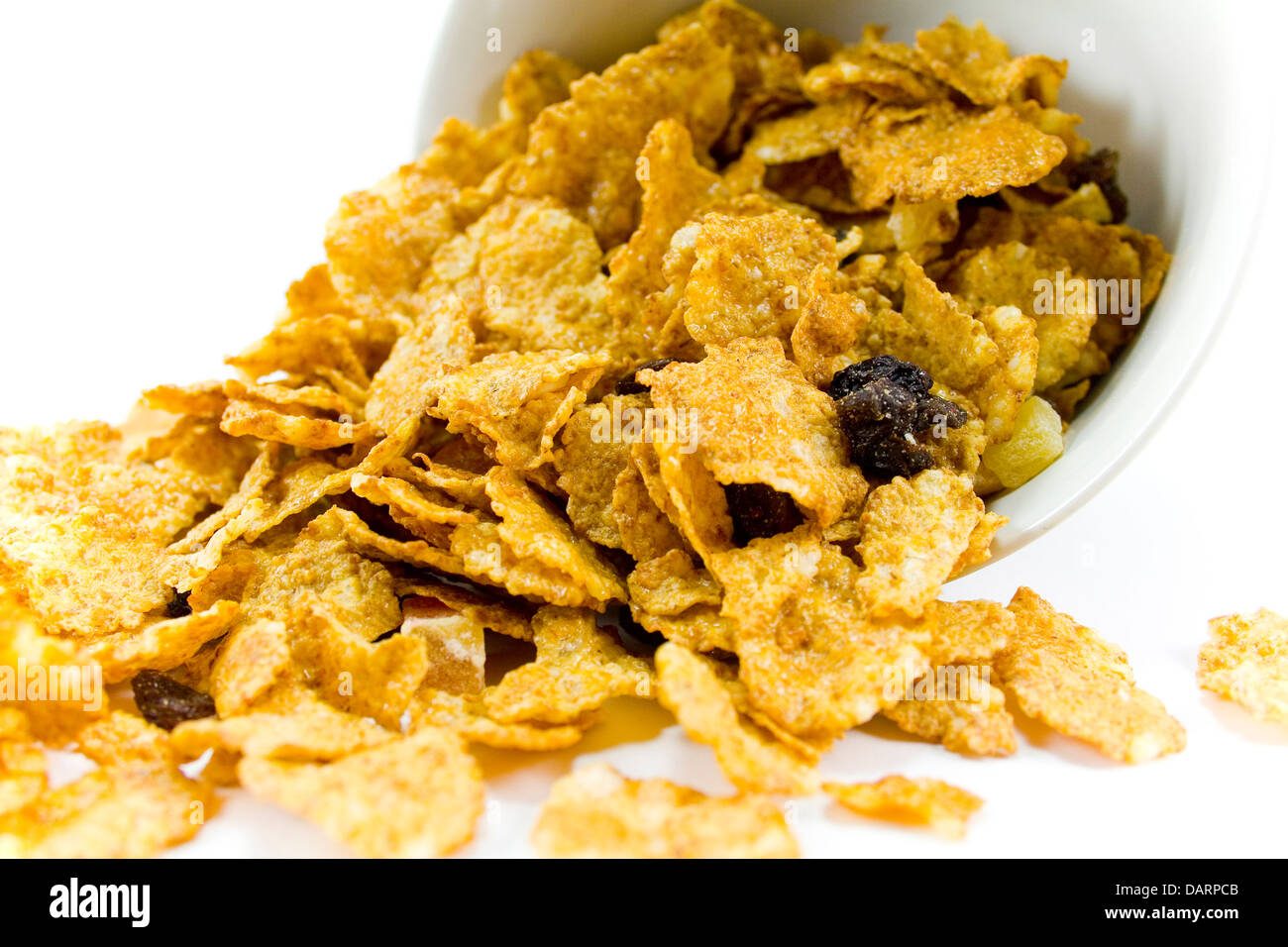 cornflakes from the white bowl Stock Photo - Alamy