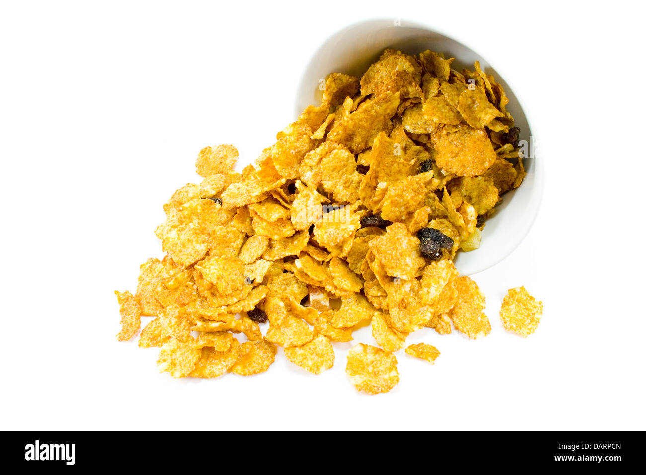 cornflakes from bowl Stock Photo - Alamy