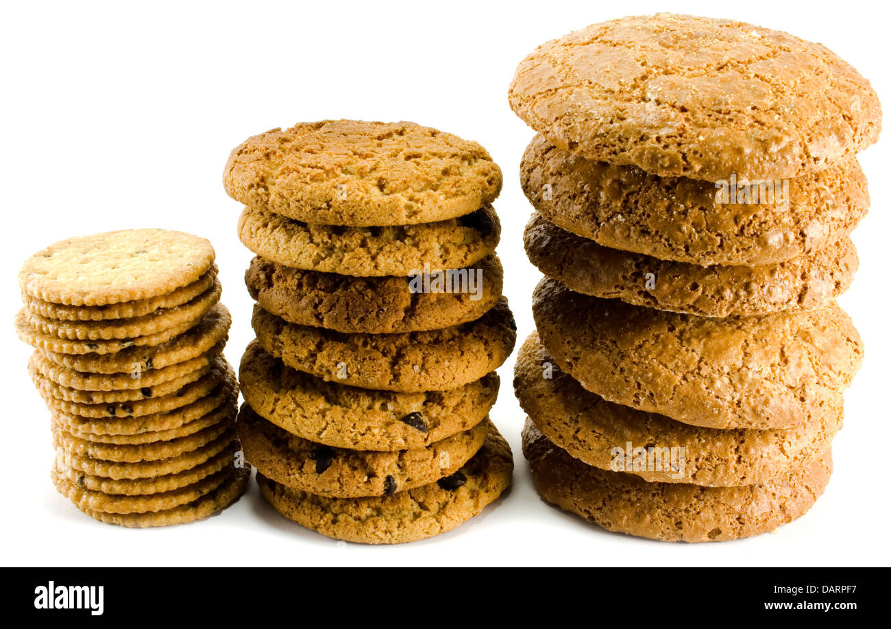 three stack of cookies Stock Photo - Alamy