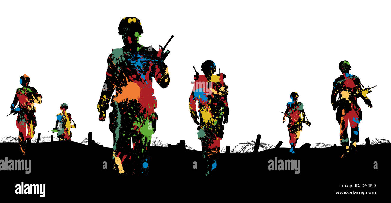 Soldier outline graphic hi-res stock photography and images - Alamy