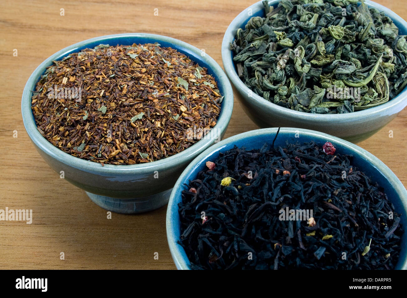 three kinds of tea Stock Photo - Alamy
