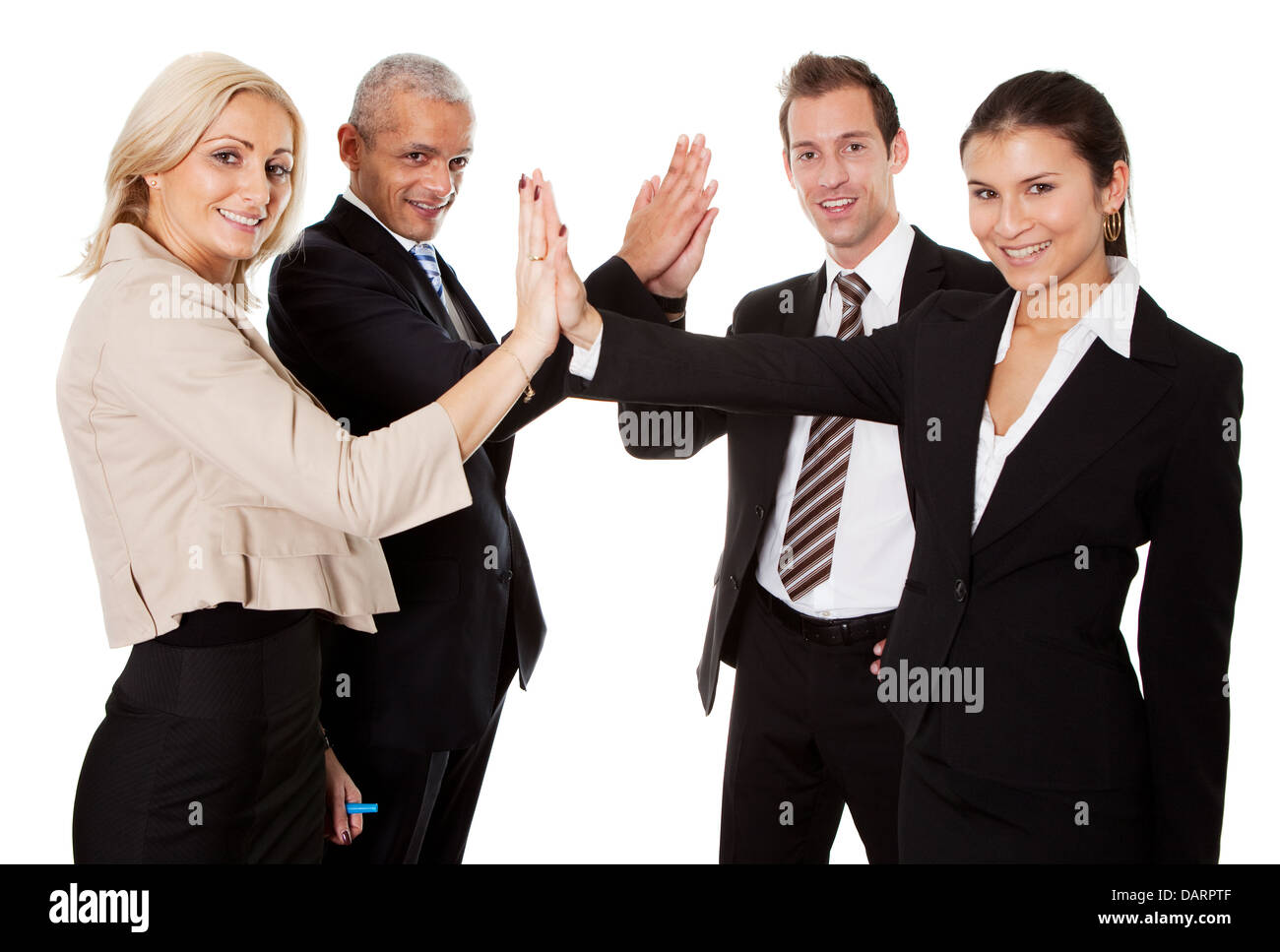 High five teamwork team Cut Out Stock Images & Pictures - Alamy