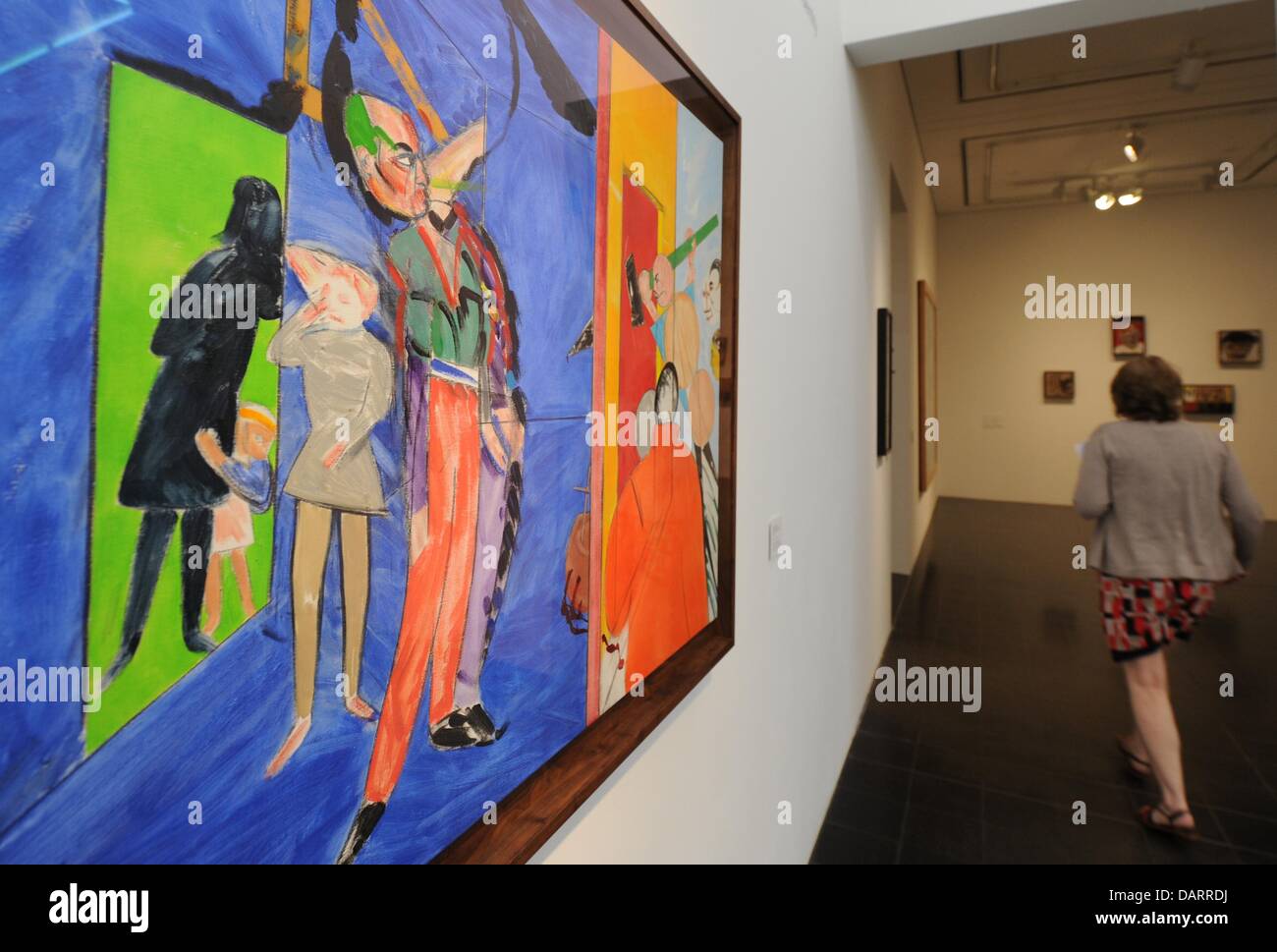 A jounalist visits the exhibition 'R. B. Kitaj. Die Retrospektive' at ...