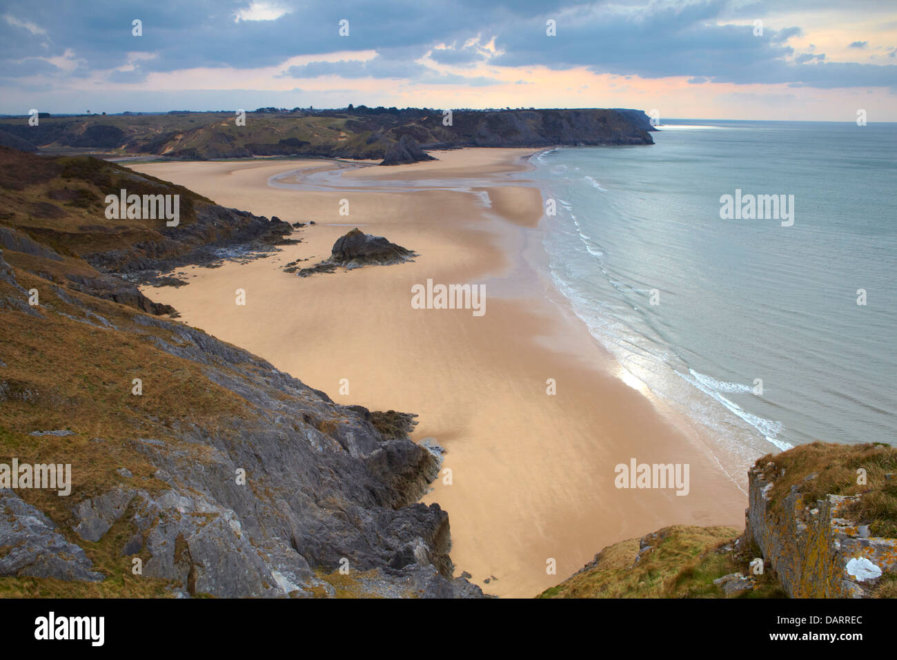Three Cliffs Bay, Gower peninsula, Wales Stock Photo - Alamy