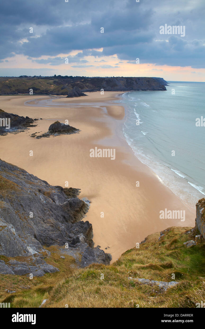 Three Cliffs Bay, Gower peninsula, Wales Stock Photo - Alamy