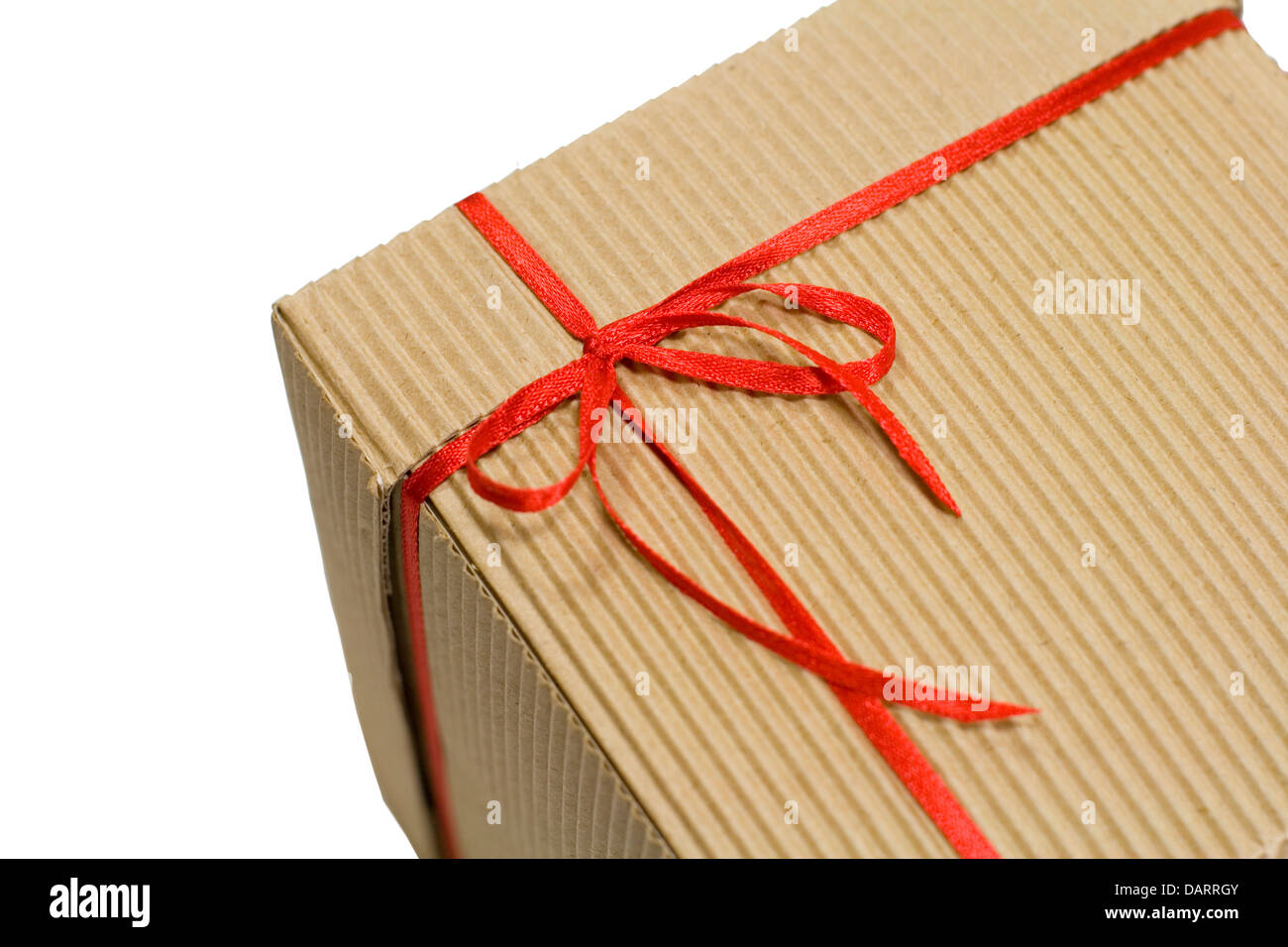 box with red ribbon Stock Photo - Alamy