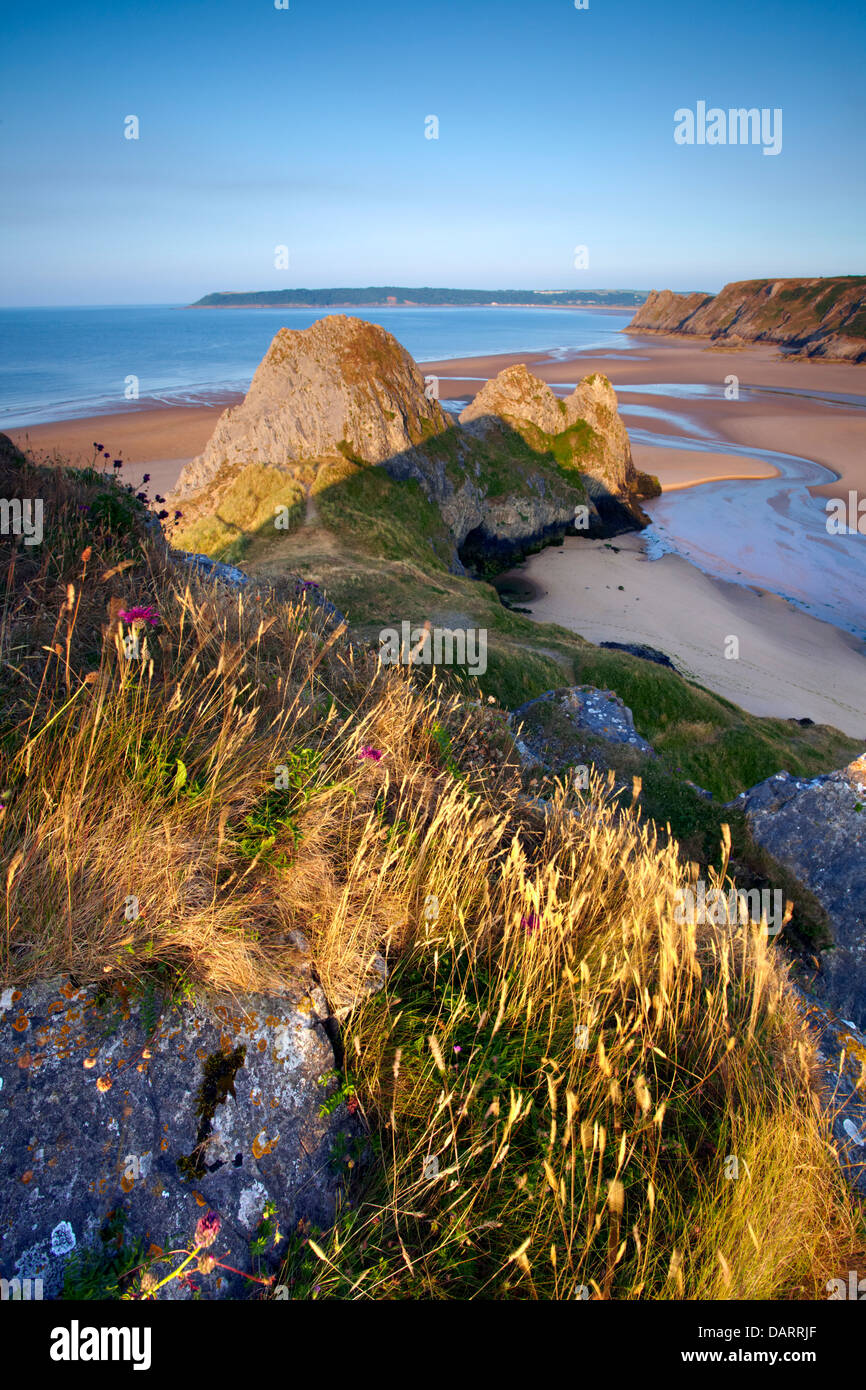 Three cliffs bay hi-res stock photography and images - Alamy