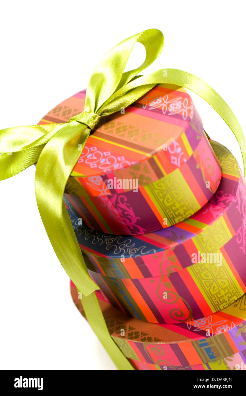 pyramid of colorful gift boxes Stock Photo - Alamy