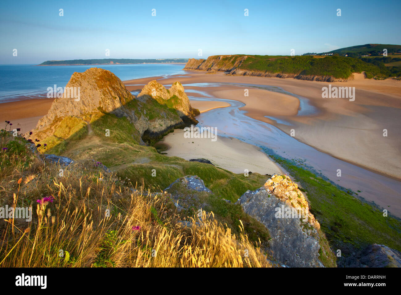 Three Cliffs Bay, Gower peninsula, Swansea, Wales Stock Photo - Alamy
