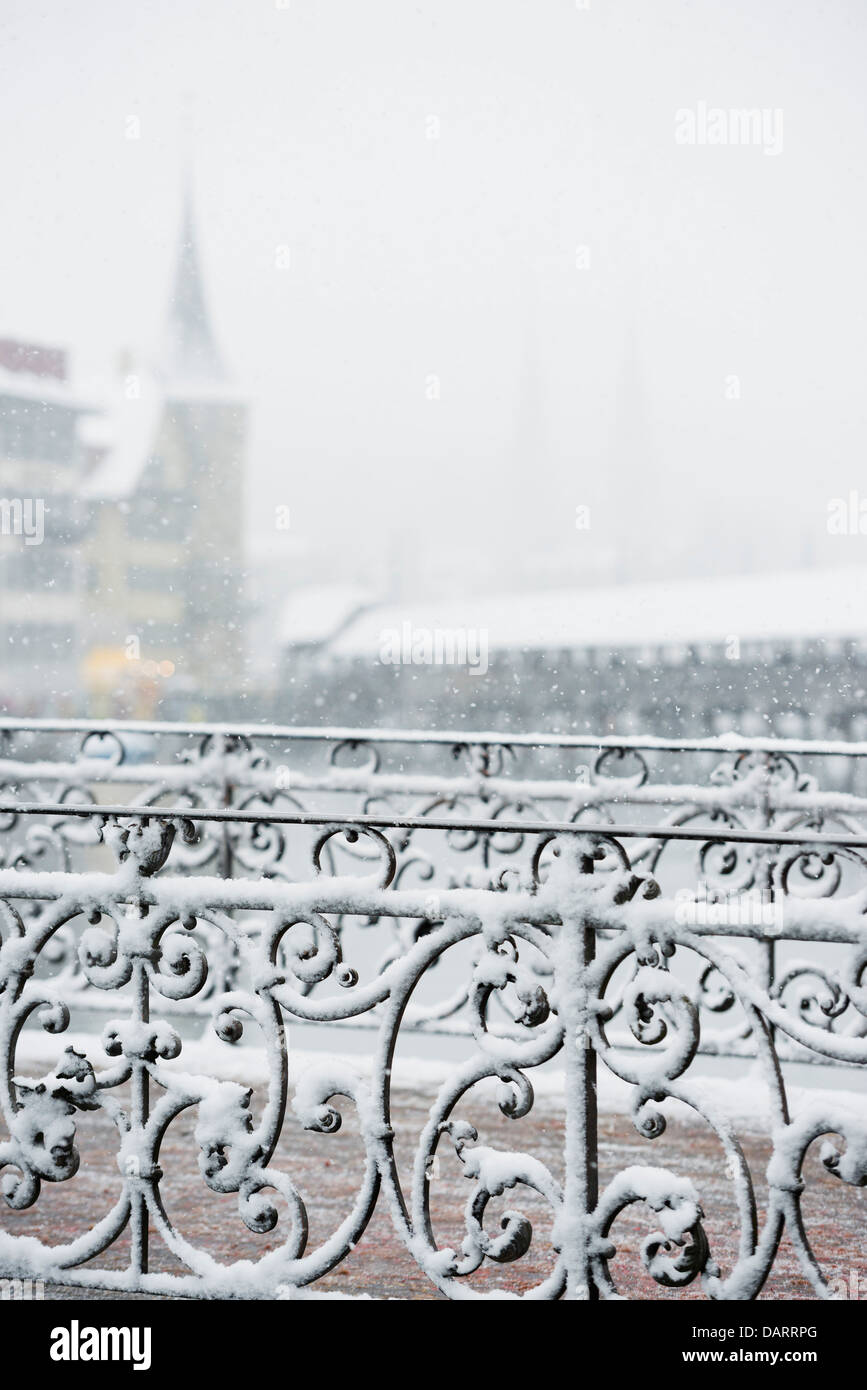 Europe, Switzerland, Lucerne, snowfall Stock Photo - Alamy