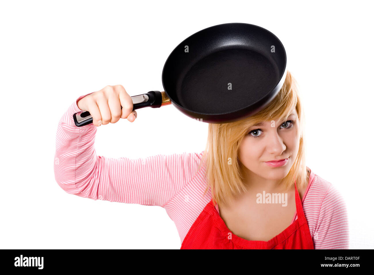 housewife with pan Stock Photo - Alamy