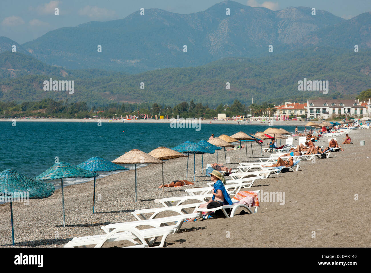 Asien, Türkei, Provinz Mugla, Fethiye, Calis, Strand Stock Photo - Alamy