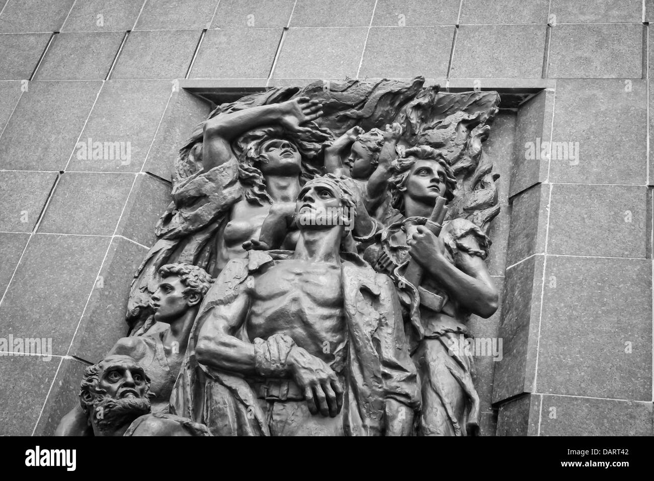 Monument to the Ghetto Heroes in Warsaw, Poland Stock Photo - Alamy