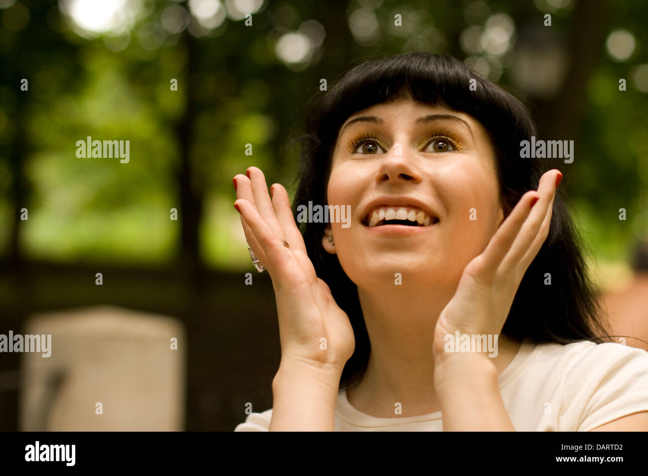 girl in delight Stock Photo - Alamy