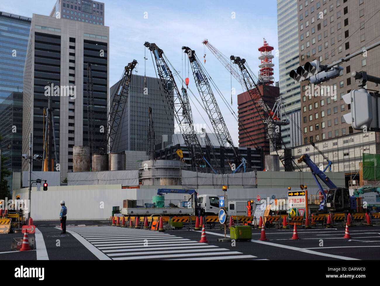 Construction site in Otemachi, Tokyo Stock Photo - Alamy