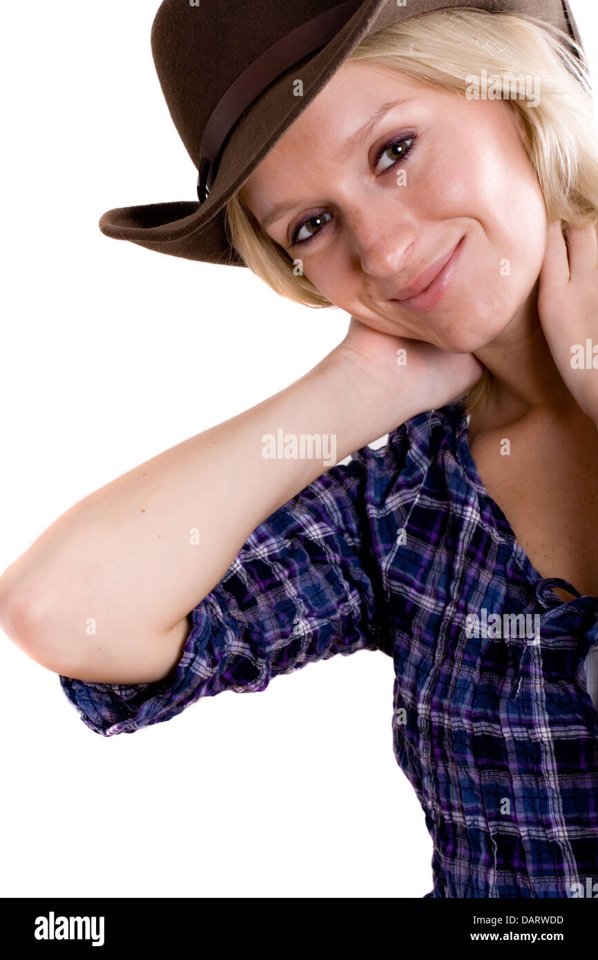 pretty western woman Stock Photo - Alamy