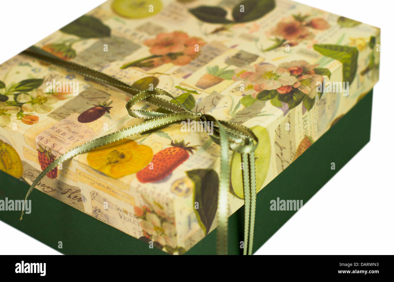 green gift box Stock Photo - Alamy