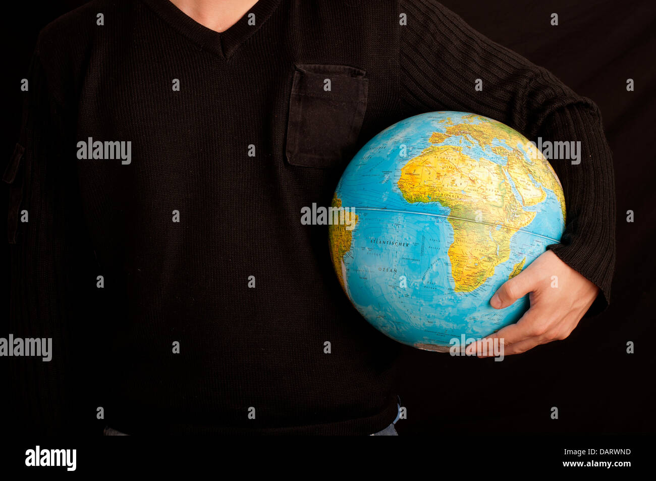 Male hands holding world hi-res stock photography and images - Alamy