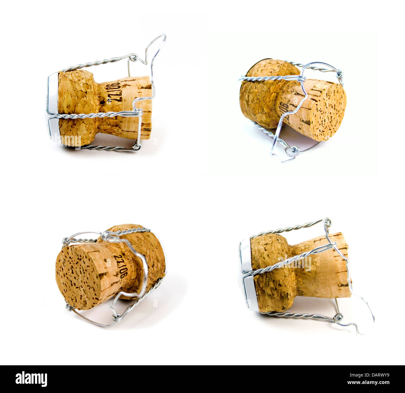 four champagne corks Stock Photo - Alamy