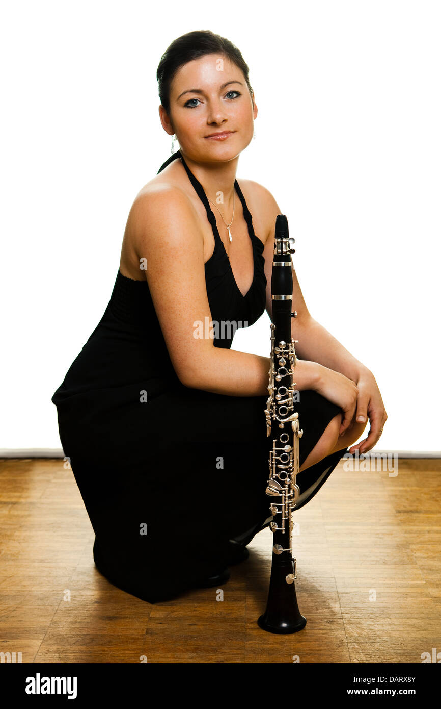 Beautiful clarinetist women Stock Photo - Alamy