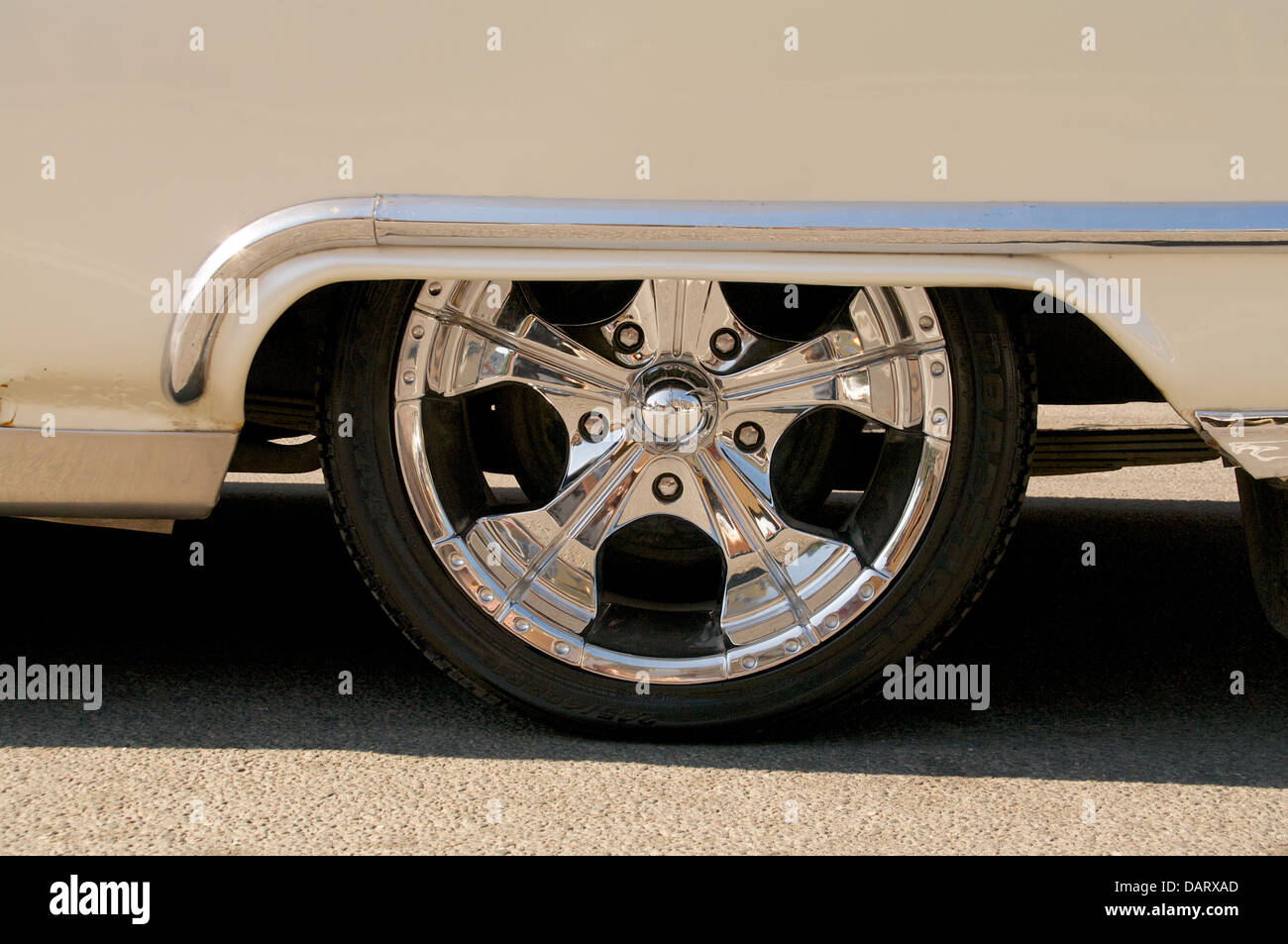 wheel aside part of soviet russian retro car Chayka Stock Photo - Alamy