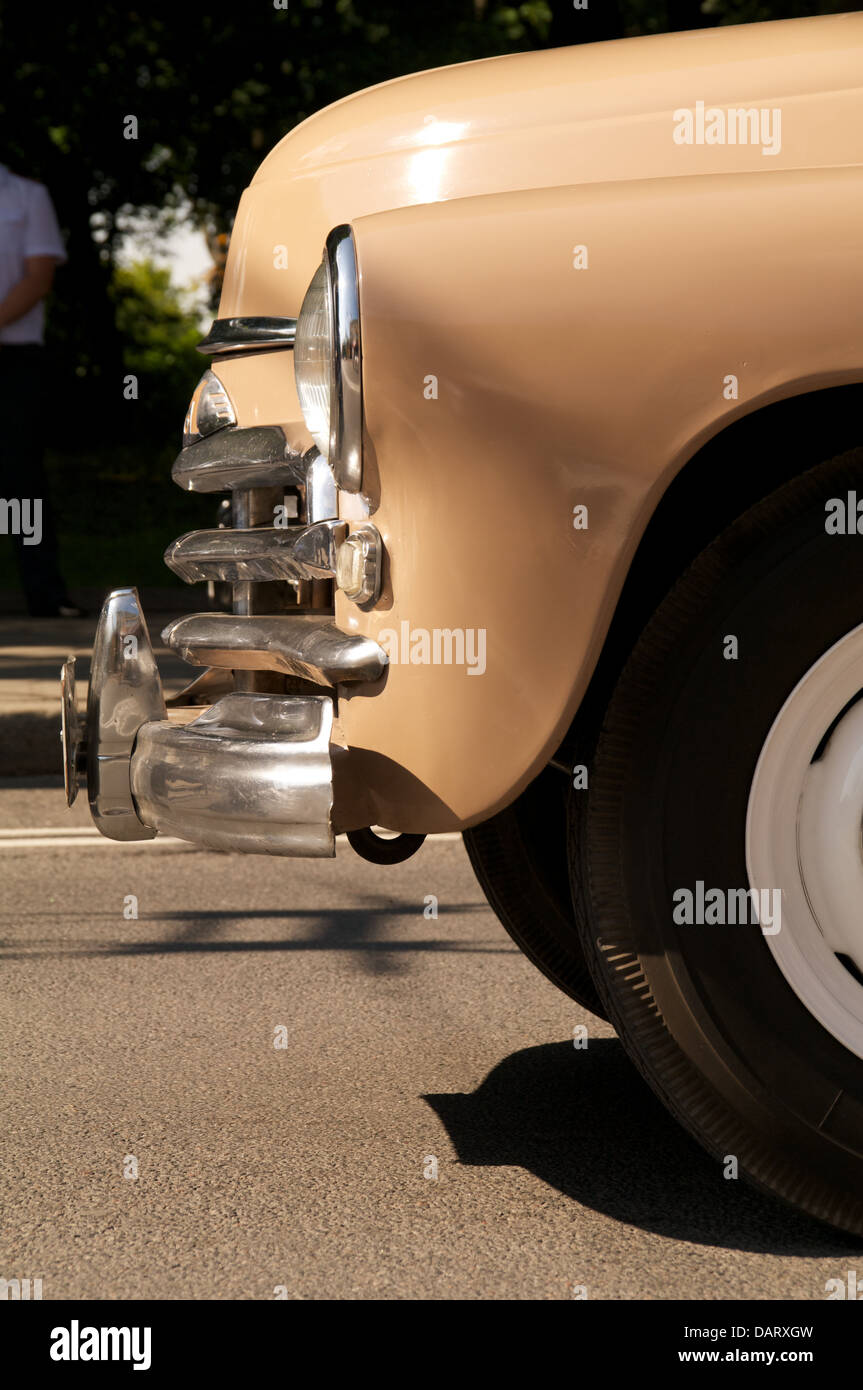 part of soviet russian retro car Pobeda Stock Photo - Alamy
