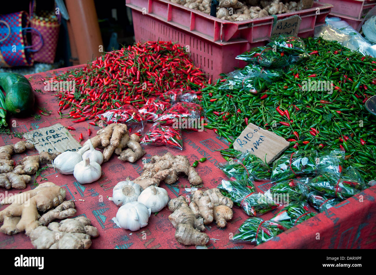 Vegetables local market on Mauritius Stock Photo - Alamy