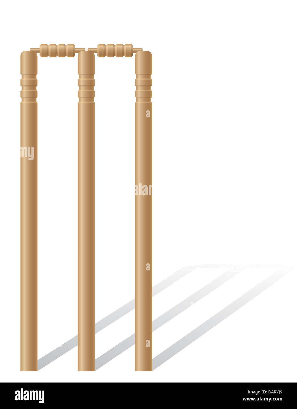 cricket wickets illustration isolated on white background Stock Photo ...